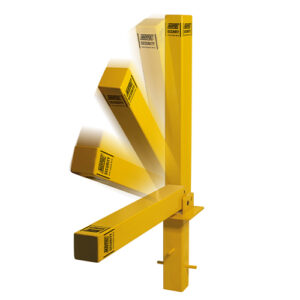 MP9739 Fold Down Security Post Set In Concrete - Maypole