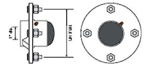MP418 Plastic Cap & Conical Nuts Taper Roller Hubs - Maypole