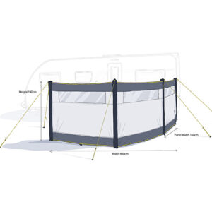MP9525 3 Panel Inflatable Windbreak (Multi Point inflation) - Maypole